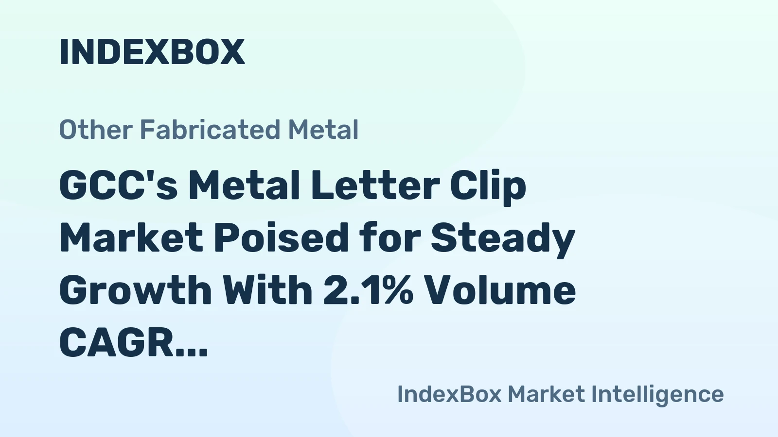GCC's Metal Letter Clip Market Poised for Steady Growth With 2.1% Volume CAGR