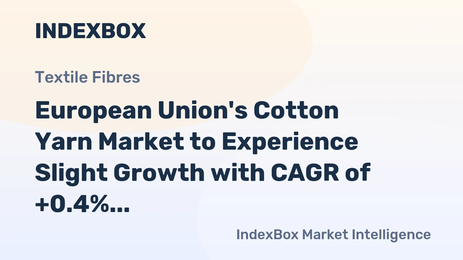 European Union's Cotton Yarn Market to Experience Slight Growth with CAGR of +0.4%