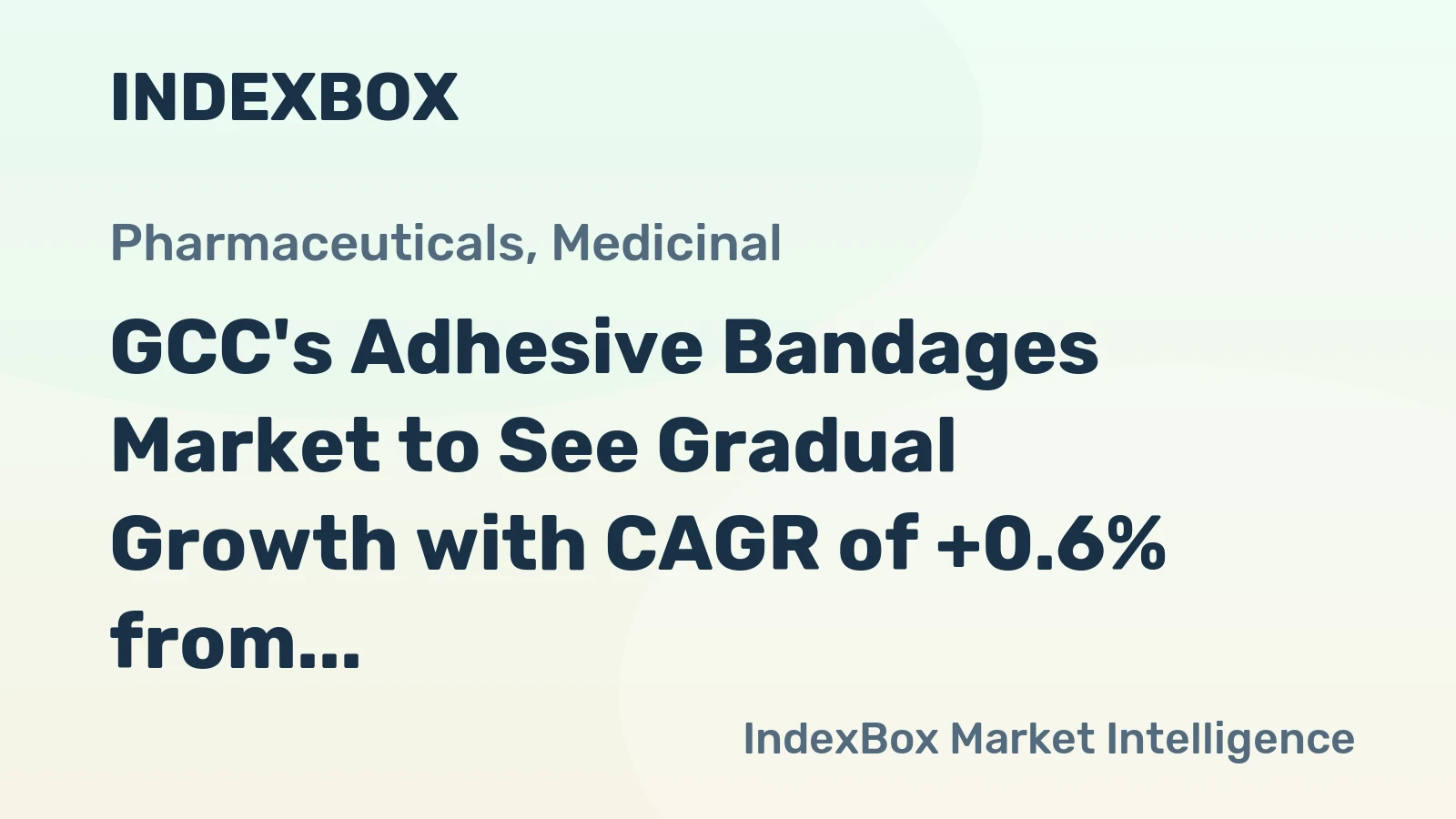 GCC's Adhesive Bandages Market to See Gradual Growth with CAGR of +0.6% from 2024 to 2035