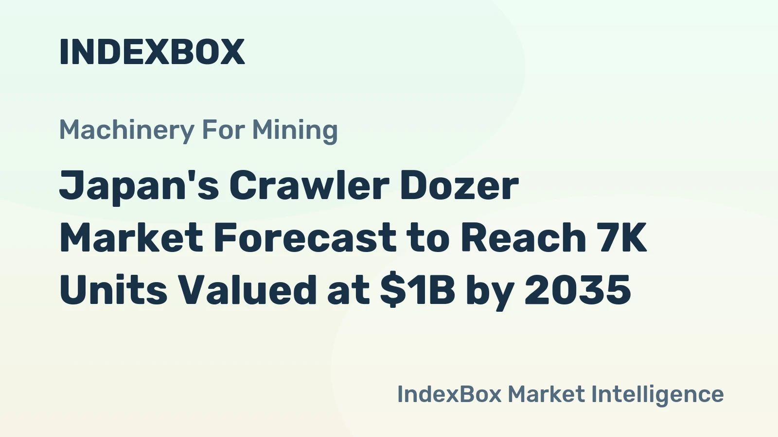 Japan's Crawler Dozer Market Forecast to Reach 7K Units Valued at $1B by 2035