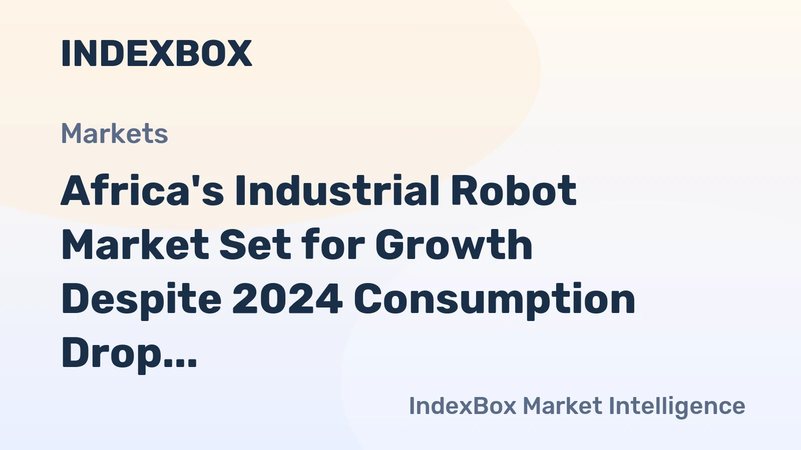Africa's Industrial Robot Market Set for Growth Despite 2024 Consumption Drop