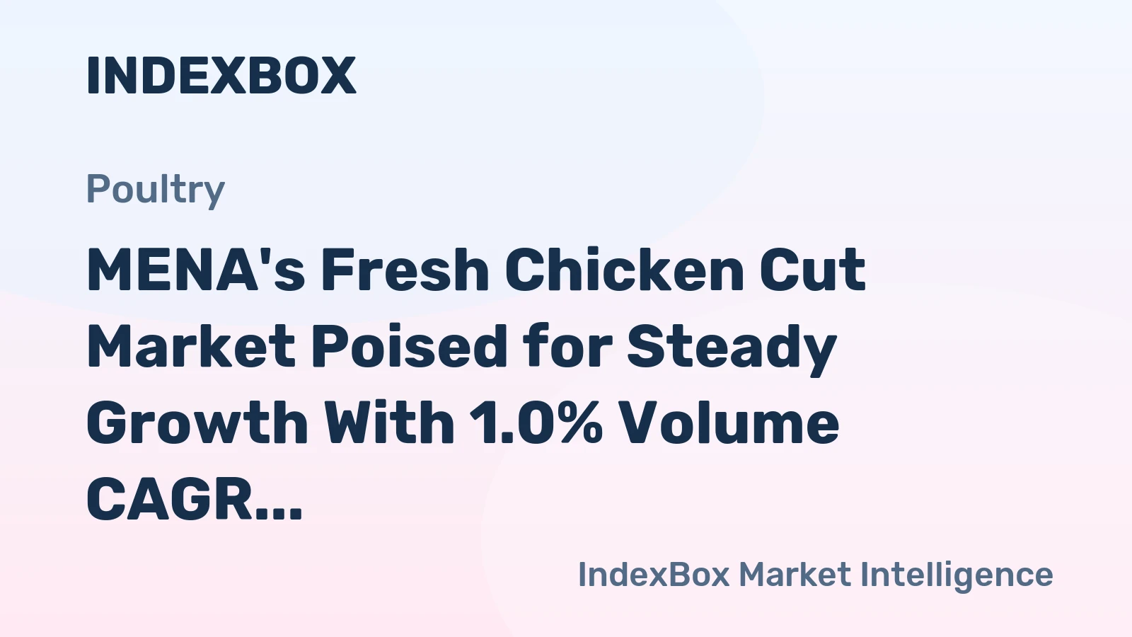 MENA's Fresh Chicken Cut Market Poised for Steady Growth With 1.0% Volume CAGR Through 2035
