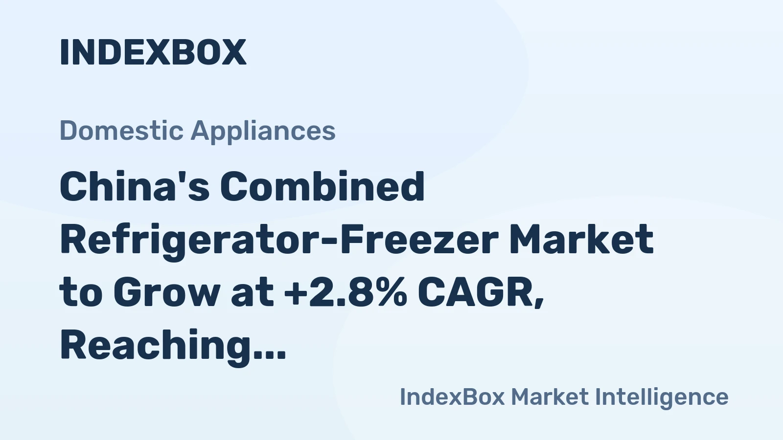 China's Combined Refrigerator-Freezer Market to Grow at +2.8% CAGR, Reaching 41M units by 2035
