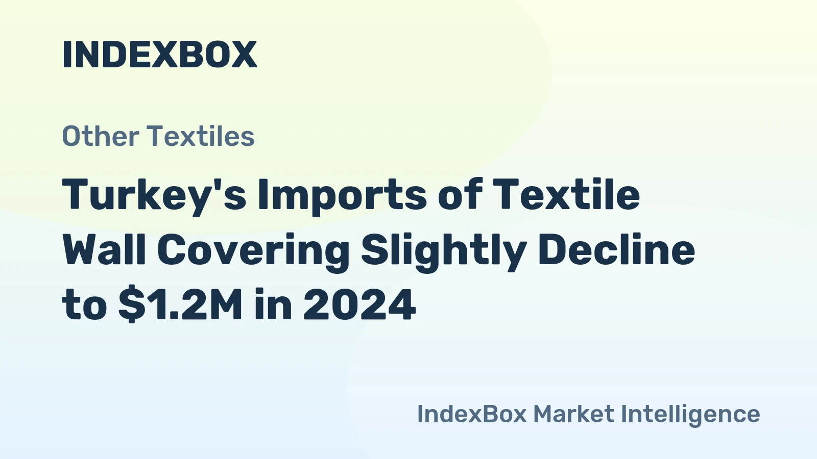 Turkey's Imports of Textile Wall Covering Slightly Decline to $1.2M in 2024