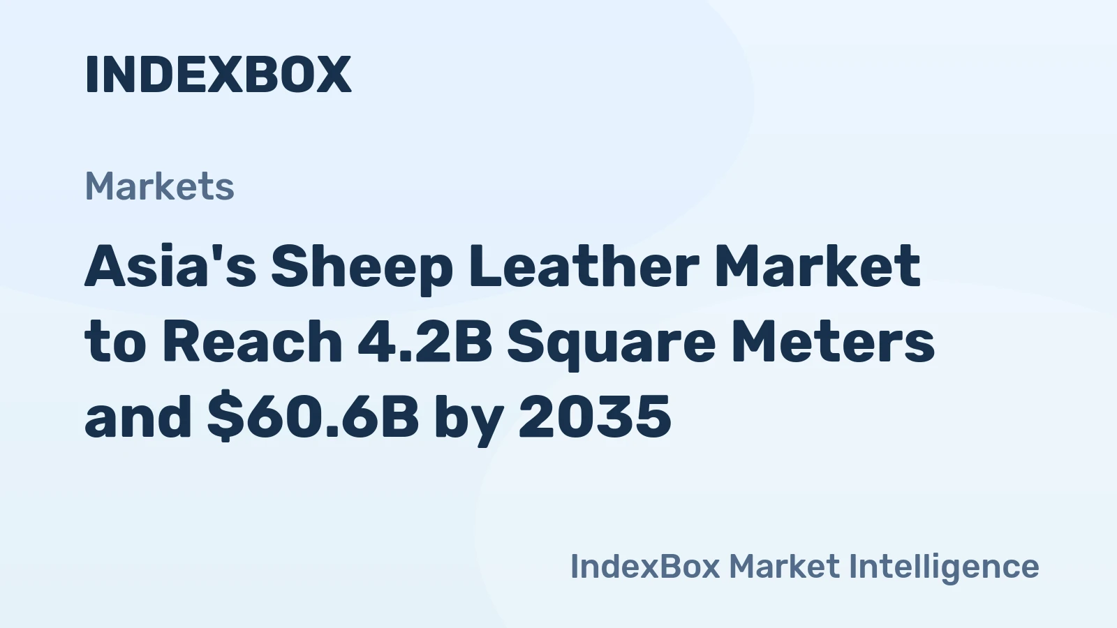 Asia's Sheep Leather Market to Reach 4.2B Square Meters and $60.6B by 2035
