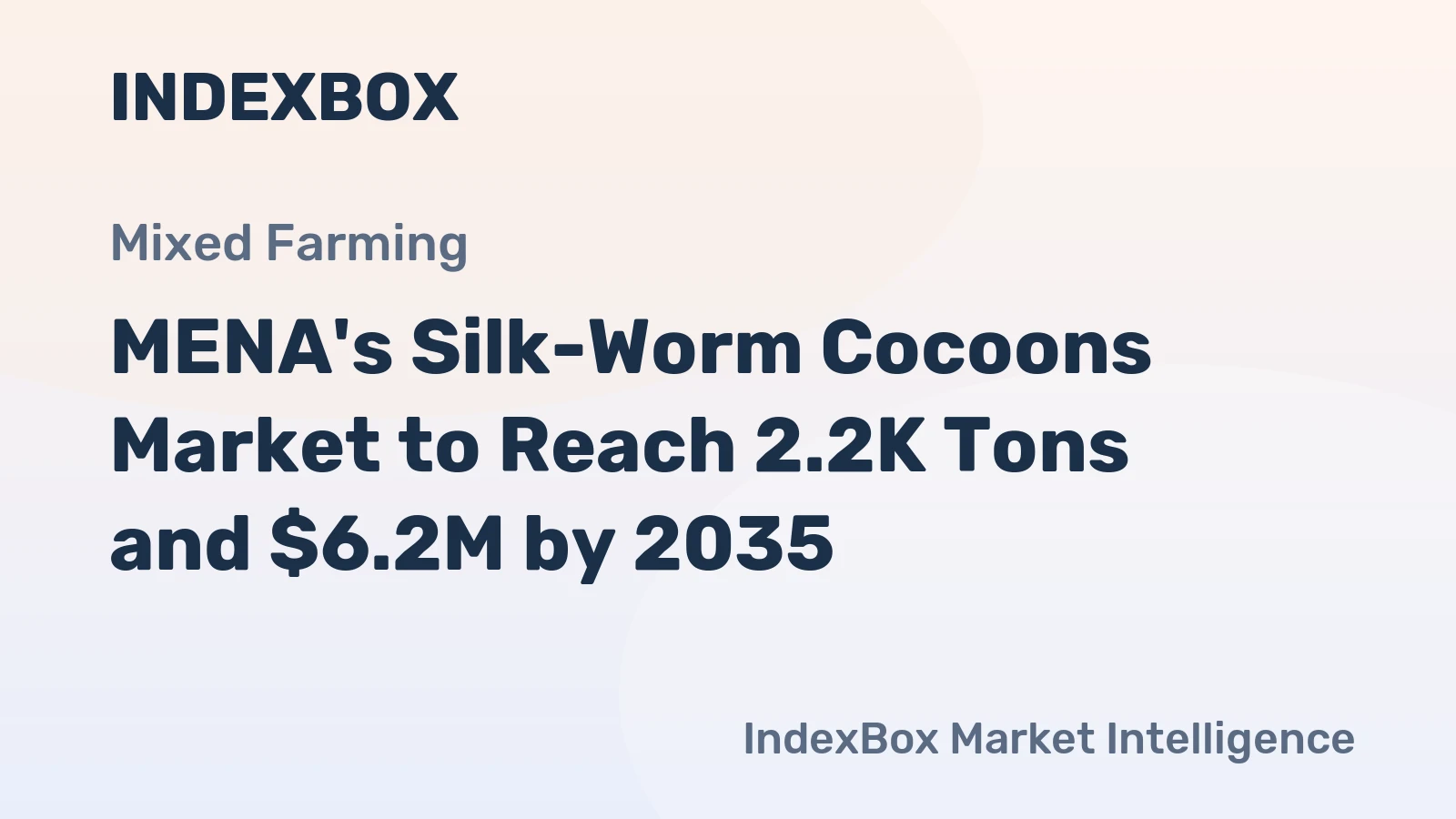 MENA's Silk-Worm Cocoons Market to Reach 2.2K Tons and $6.2M by 2035