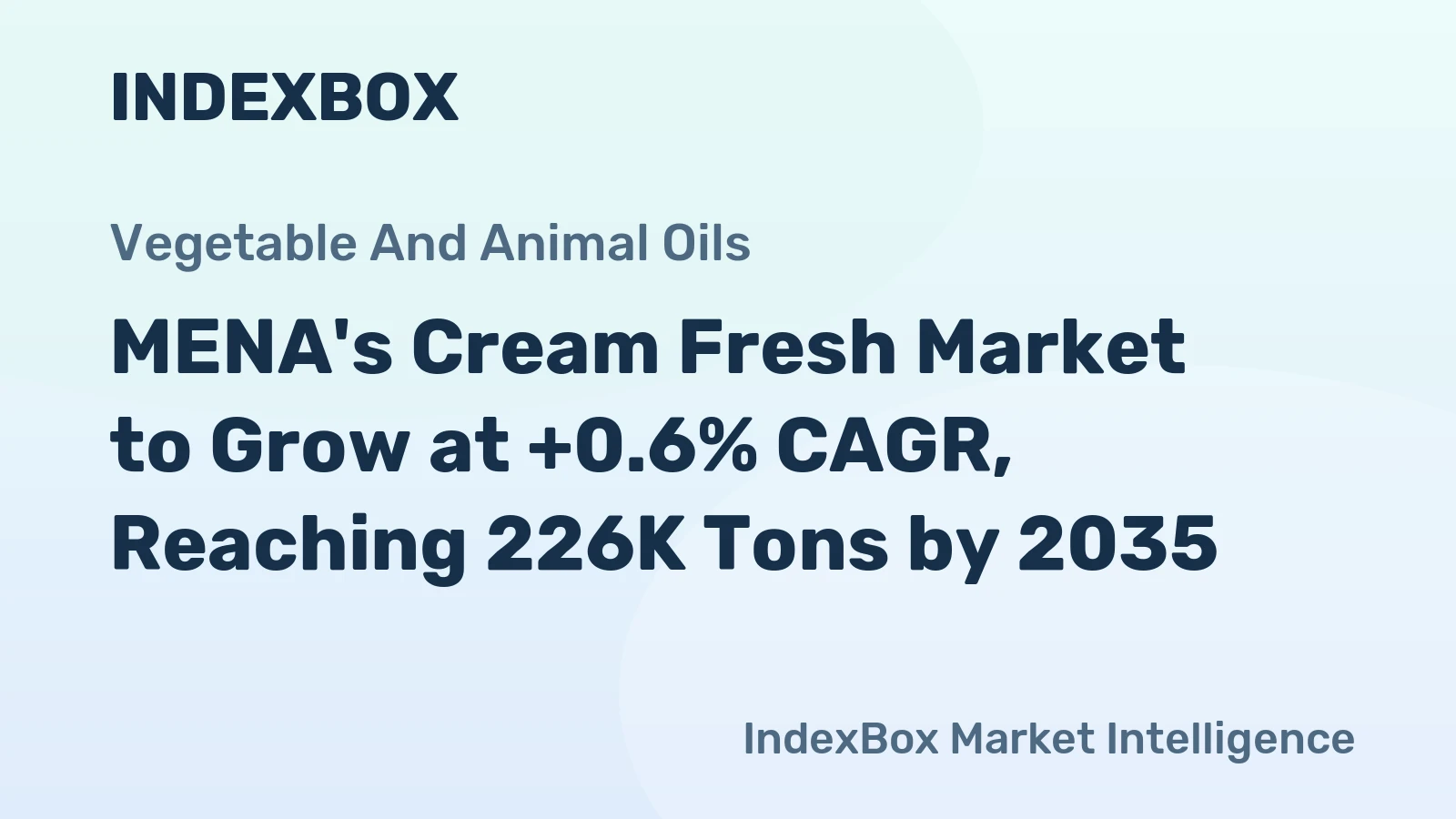 MENA's Cream Fresh Market to Grow at +0.6% CAGR, Reaching 226K Tons by 2035