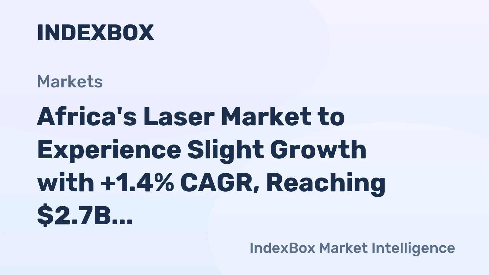 Africa's Laser Market to Experience Slight Growth with +1.4% CAGR, Reaching $2.7B by 2035