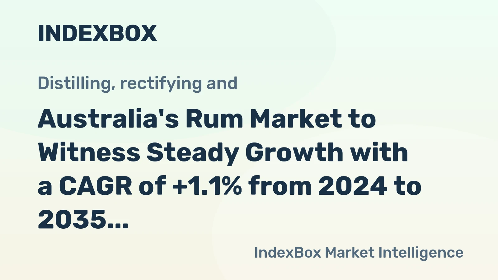 Australia's Rum Market to Witness Steady Growth with a CAGR of +1.1% from 2024 to 2035