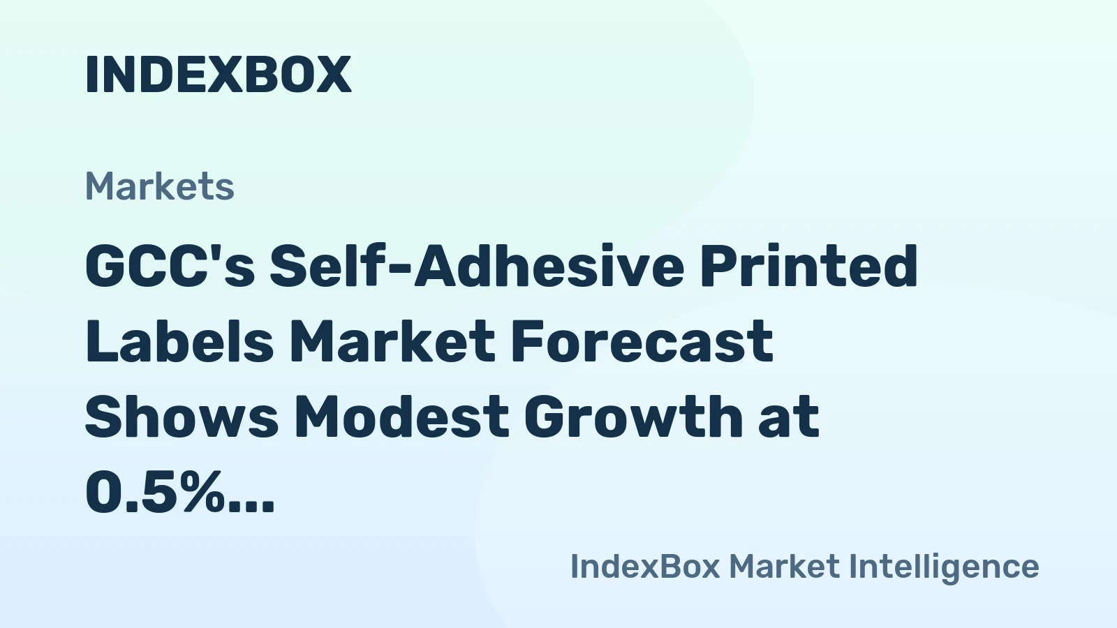 GCC's Self-Adhesive Printed Labels Market Forecast Shows Modest Growth at 0.5% CAGR Through 2035