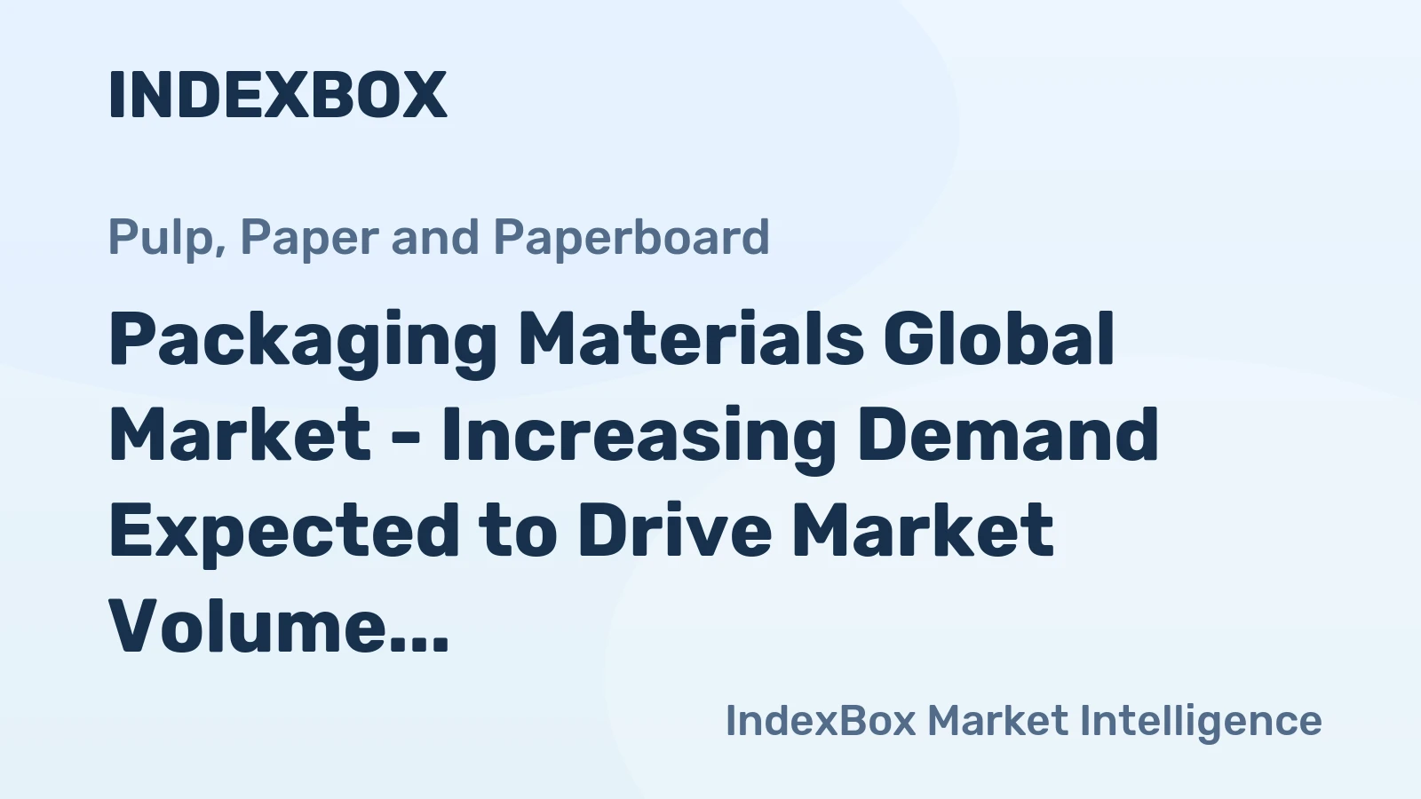 Packaging Materials Global Market - Increasing Demand Expected to Drive Market Volume to 300M Tons by 2035, While Market Value to Reach $263.6B