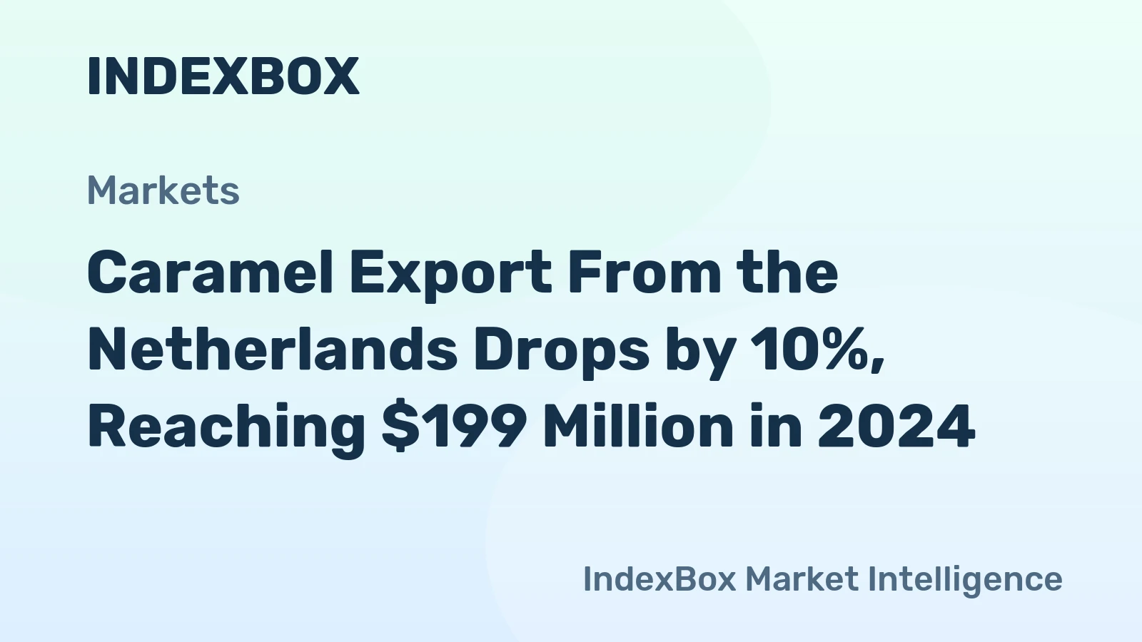 Caramel Export From the Netherlands Drops by 10%, Reaching $199 Million in 2024