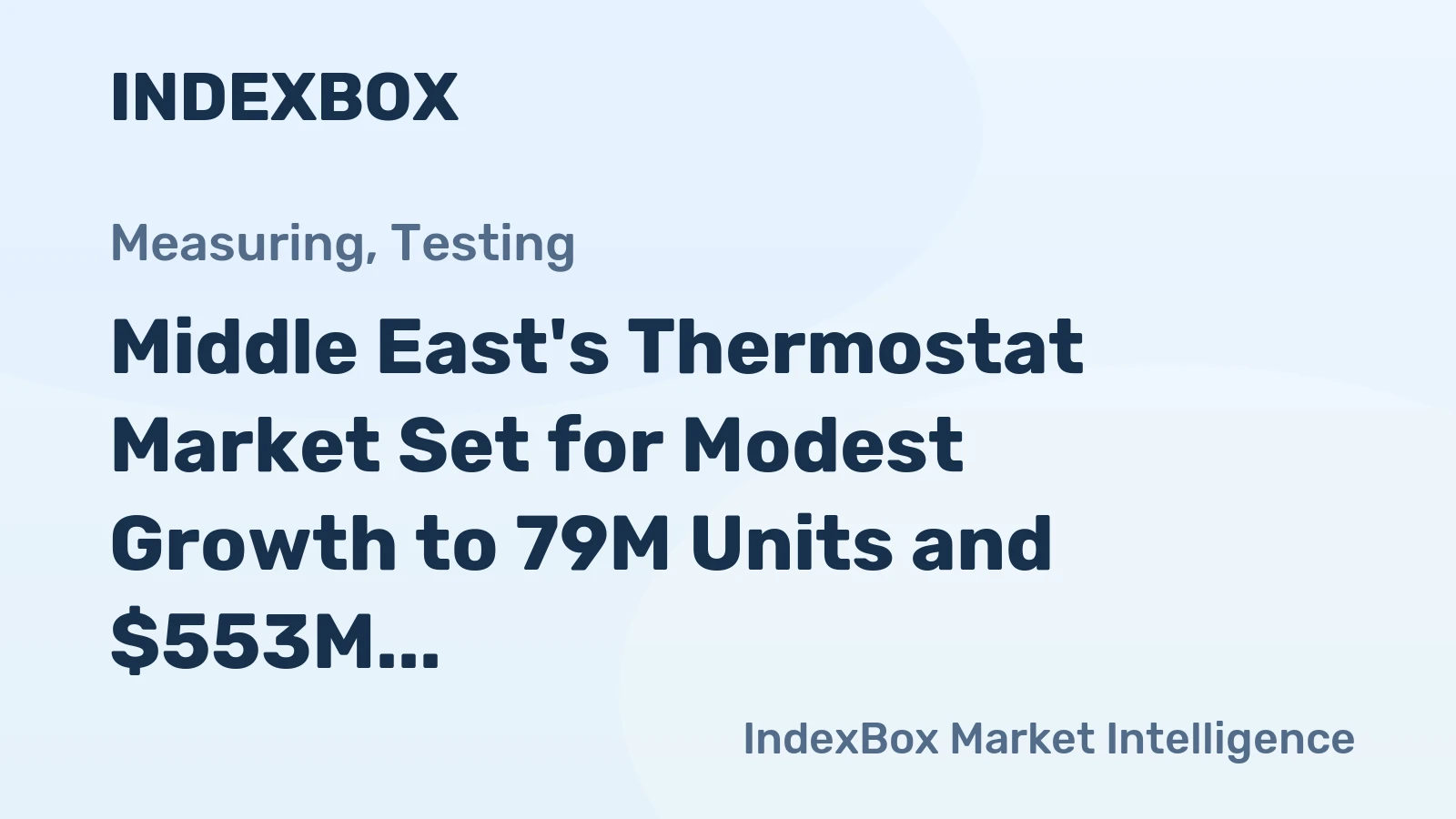 Middle East's Thermostat Market Set for Modest Growth to 79M Units and $553M in Value