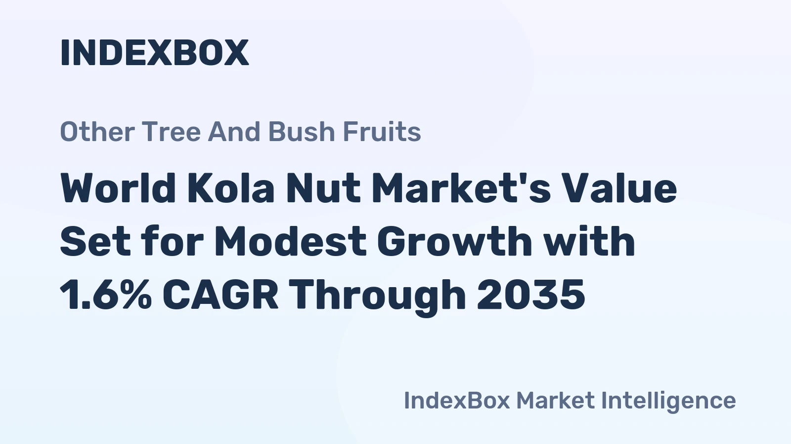 World Kola Nut Market's Value Set for Modest Growth with 1.6% CAGR Through 2035