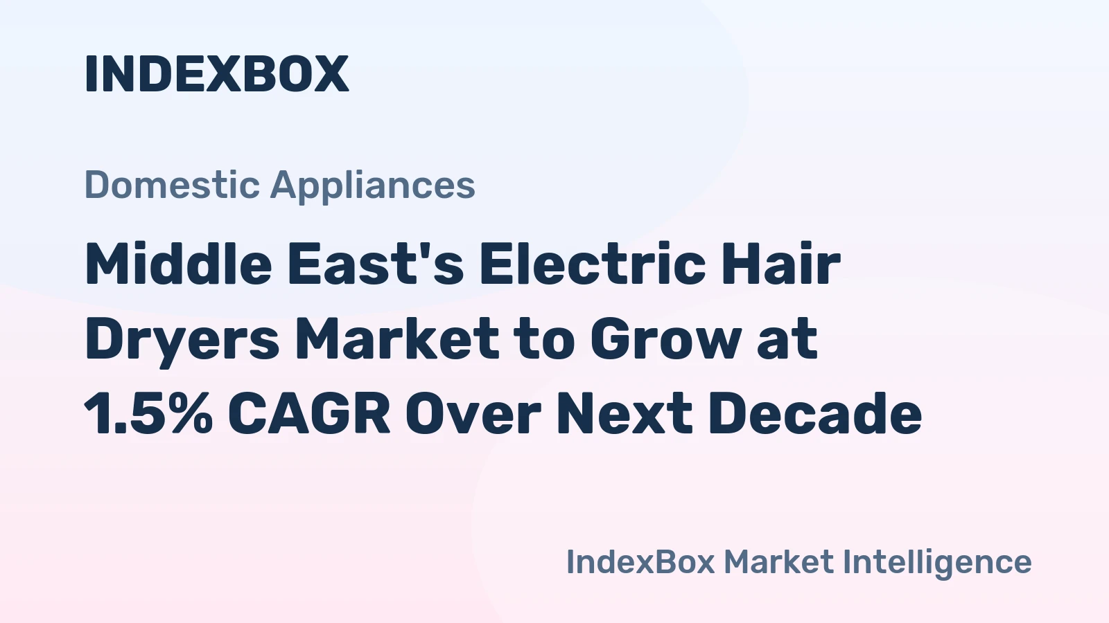 Middle East's Electric Hair Dryers Market to Grow at 1.5% CAGR Over Next Decade