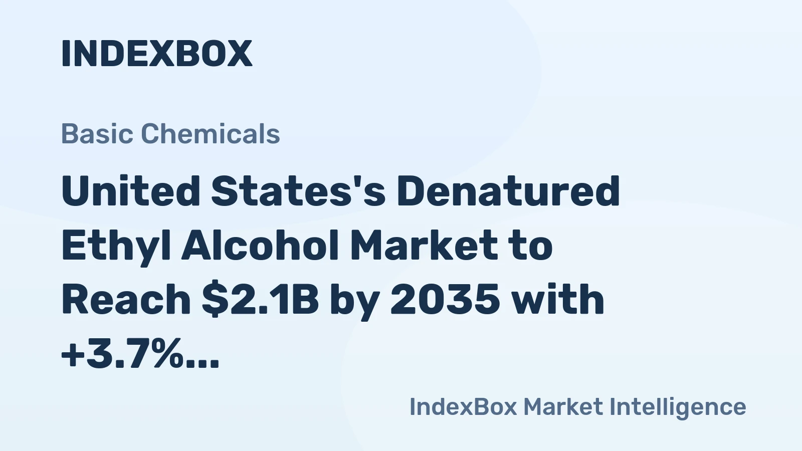 United States's Denatured Ethyl Alcohol Market to Reach $2.1B by 2035 with +3.7% CAGR Growth
