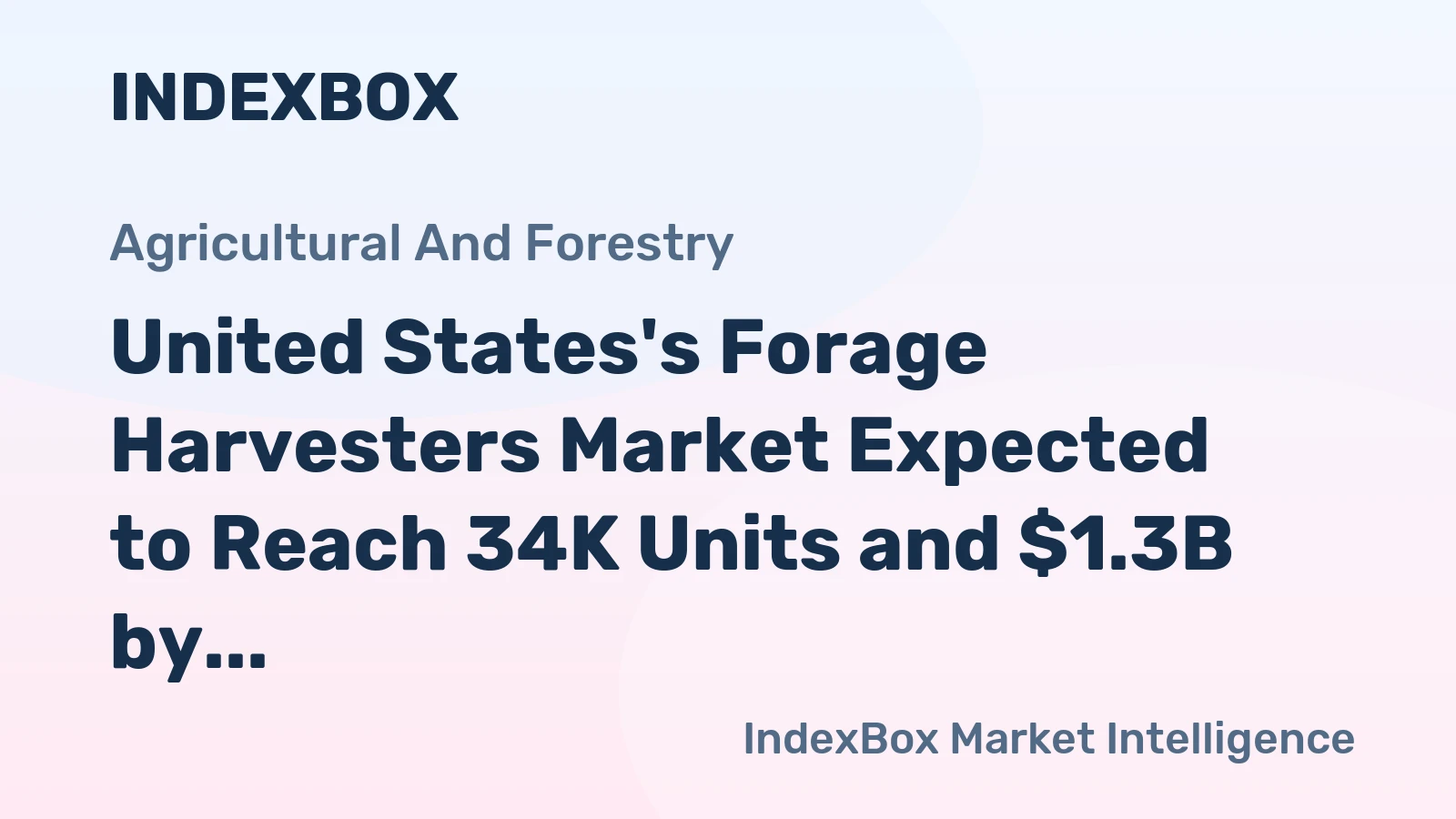 United States's Forage Harvesters Market Expected to Reach 34K Units and $1.3B by 2035
