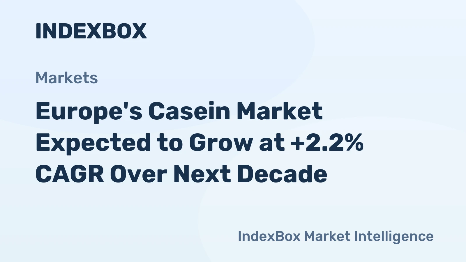 Europe's Casein Market Expected to Grow at +2.2% CAGR Over Next Decade