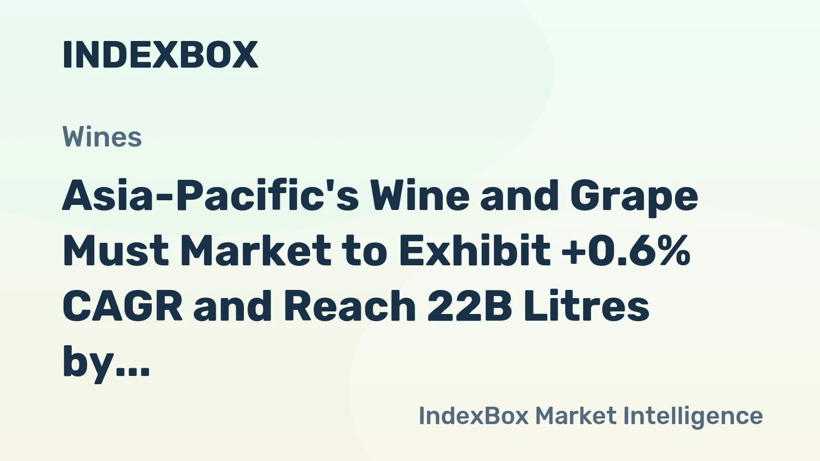 Asia-Pacific's Wine and Grape Must Market to Exhibit +0.6% CAGR and Reach 22B Litres by 2035