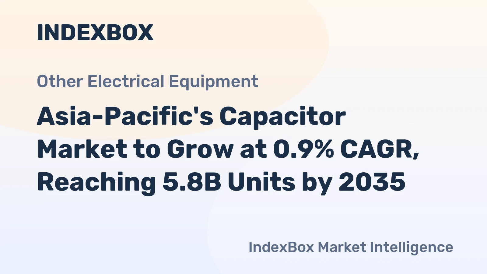 Asia-Pacific's Capacitor Market to Grow at 0.9% CAGR, Reaching 5.8B Units by 2035