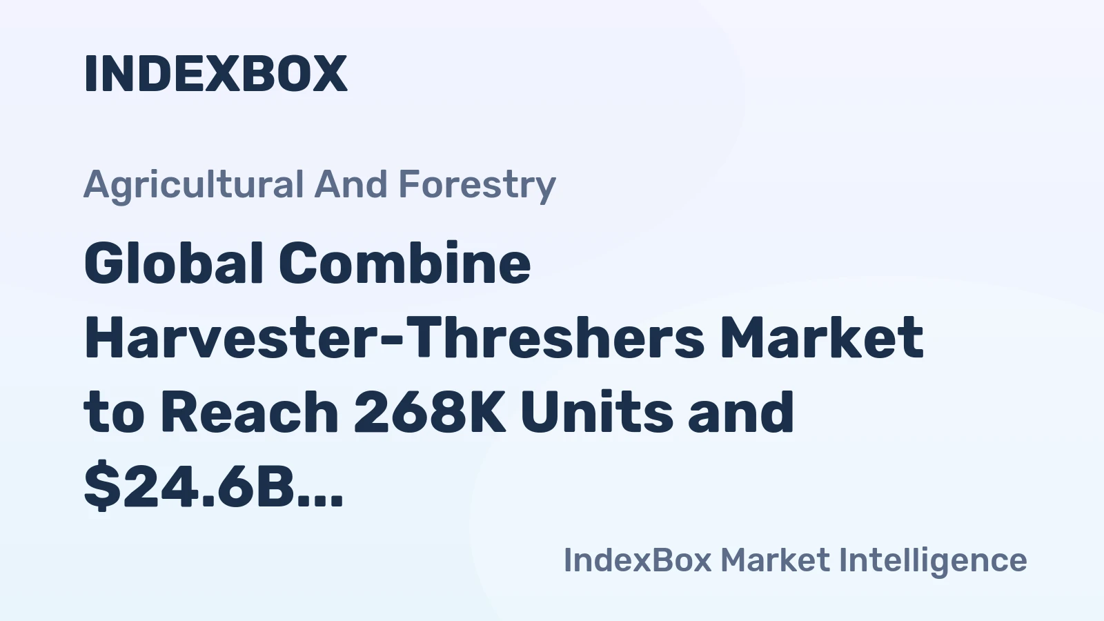 Global Combine Harvester-Threshers Market to Reach 268K Units and $24.6B by 2035