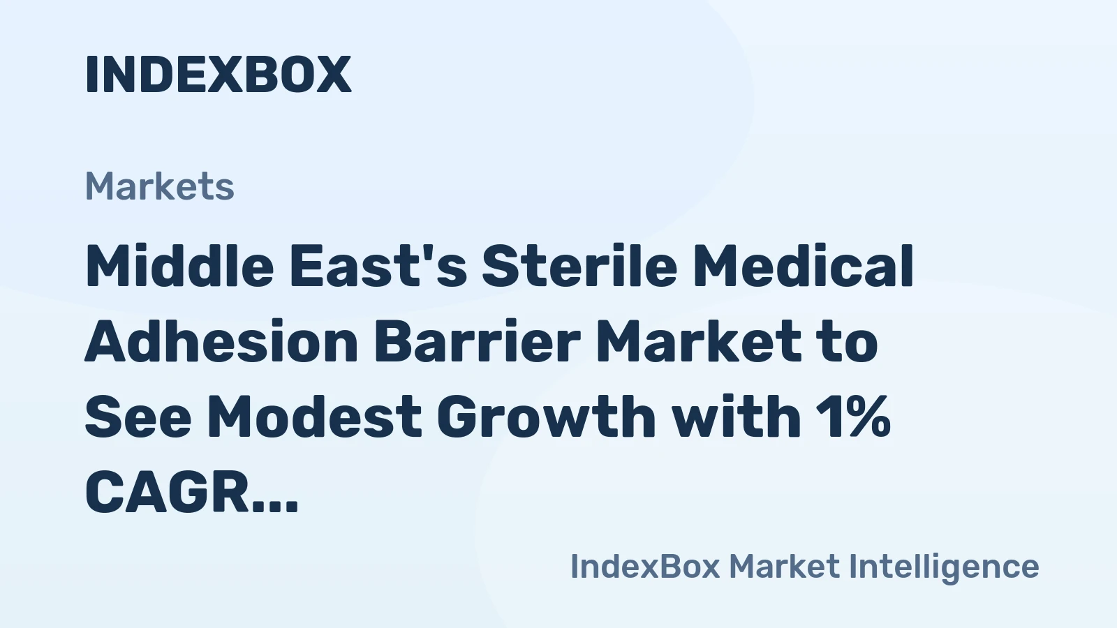 Middle East's Sterile Medical Adhesion Barrier Market to See Modest Growth with 1% CAGR Through 2035