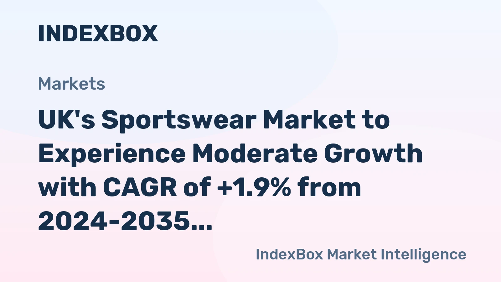 UK's Sportswear Market to Experience Moderate Growth with CAGR of +1.9% from 2024-2035