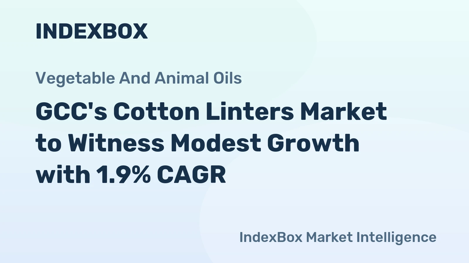 GCC's Cotton Linters Market to Witness Modest Growth with 1.9% CAGR