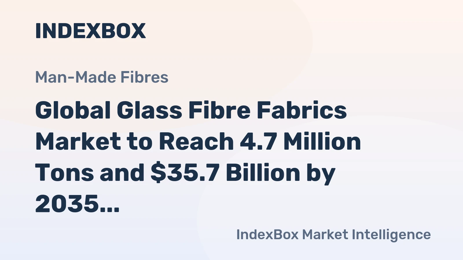 Global Glass Fibre Fabrics Market to Reach 4.7 Million Tons and $35.7 Billion by 2035