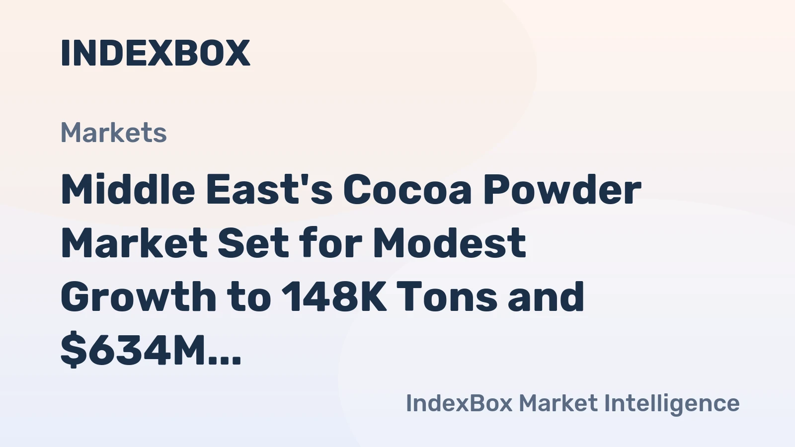 Middle East's Cocoa Powder Market Set for Modest Growth to 148K Tons and $634M by 2035