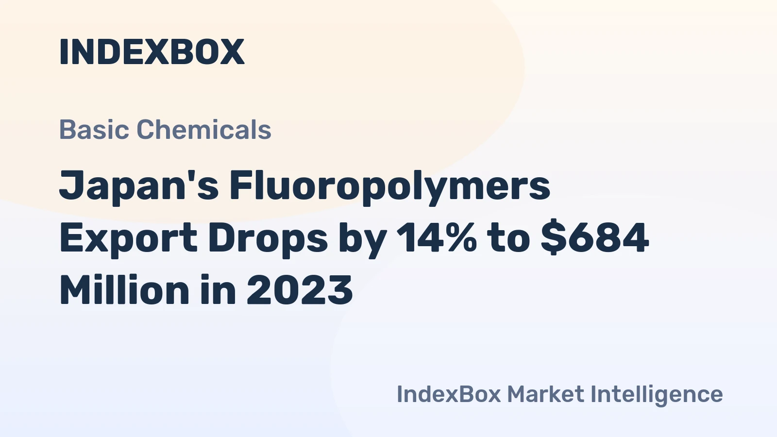 Japan's Fluoropolymers Export Drops by 14% to $684 Million in 2023