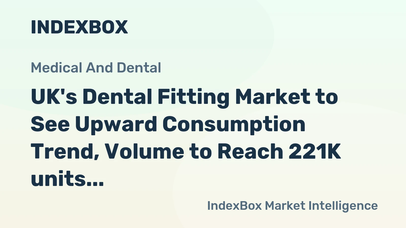 UK's Dental Fitting Market to See Upward Consumption Trend, Volume to Reach 221K units and Value to Hit $158M by 2035