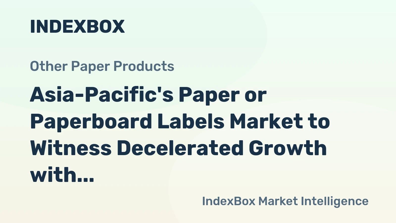 Asia-Pacific's Paper or Paperboard Labels Market to Witness Decelerated Growth with +2.2% CAGR through 2035, Reaching 6.9M Tons in Volume