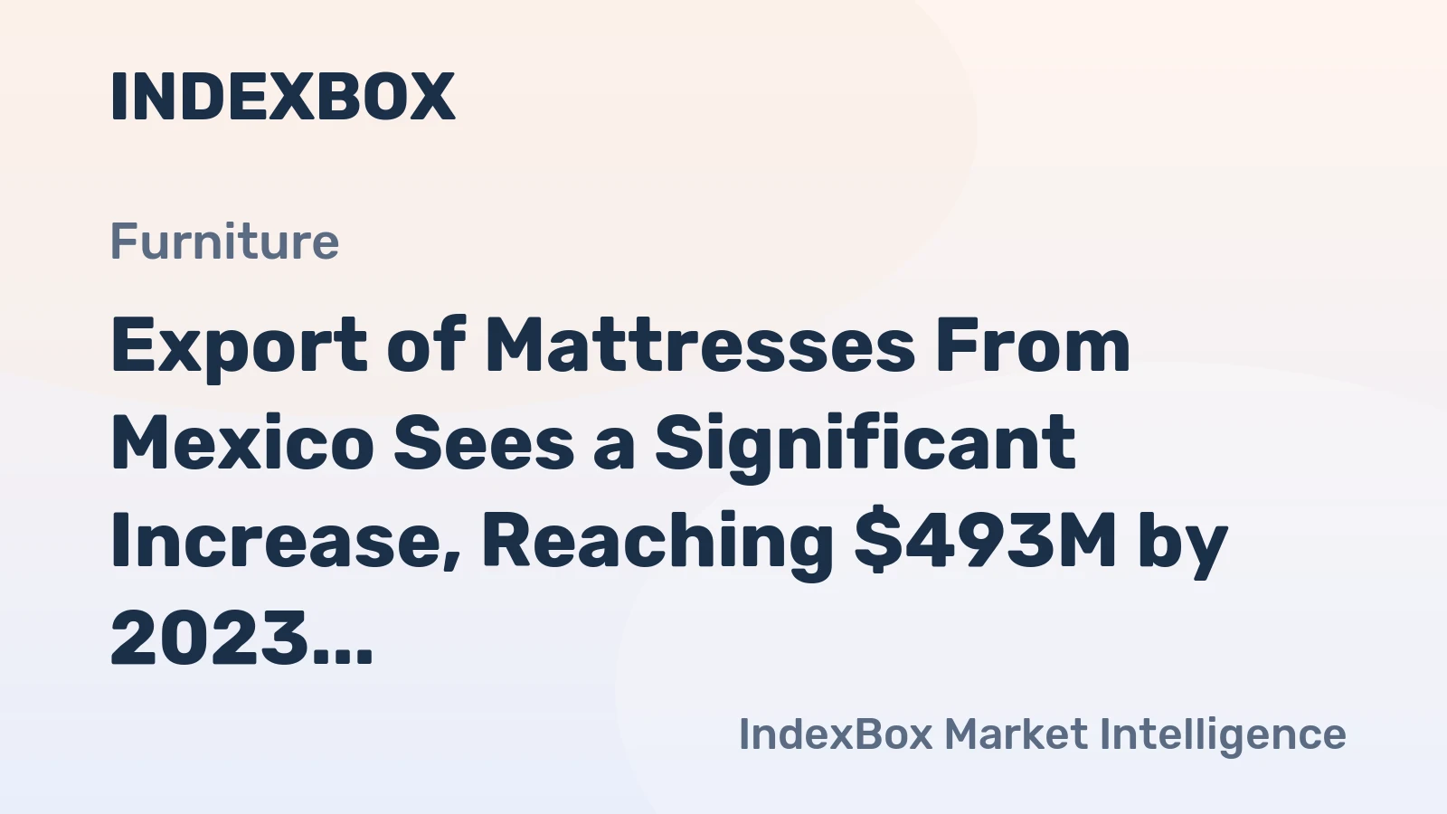 Export of Mattresses From Mexico Sees a Significant Increase, Reaching $493M by 2023