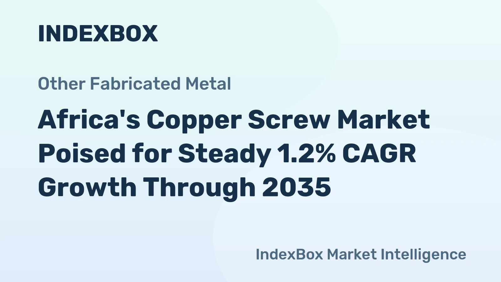 Africa's Copper Screw Market Poised for Steady 1.2% CAGR Growth Through 2035