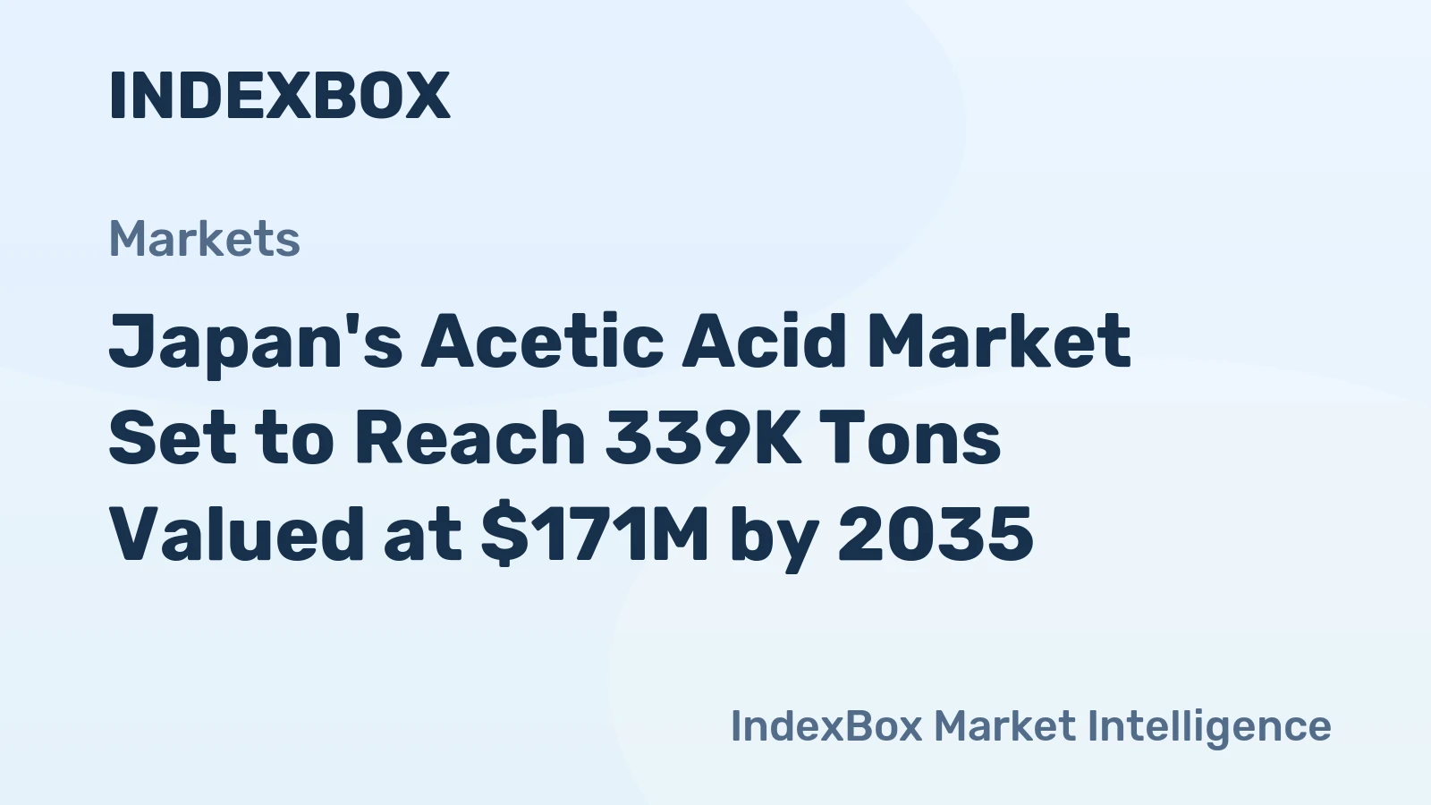 Japan's Acetic Acid Market Set to Reach 339K Tons Valued at $171M by 2035