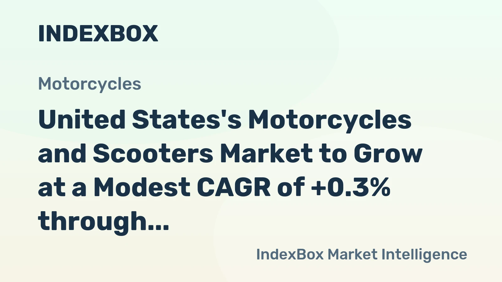 United States's Motorcycles and Scooters Market to Grow at a Modest CAGR of +0.3% through 2035