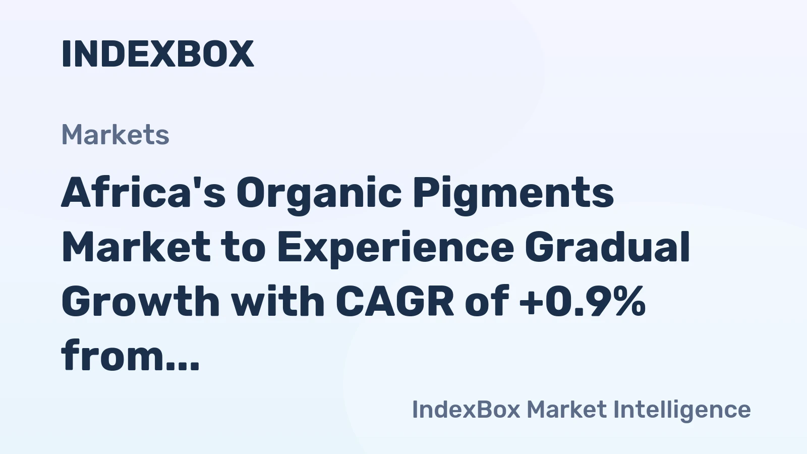 Africa's Organic Pigments Market to Experience Gradual Growth with CAGR of +0.9% from 2024 to 2035