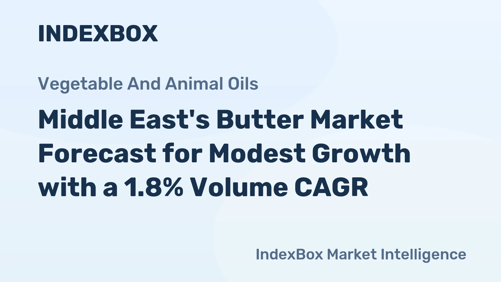 Middle East's Butter Market Forecast for Modest Growth with a 1.8% Volume CAGR