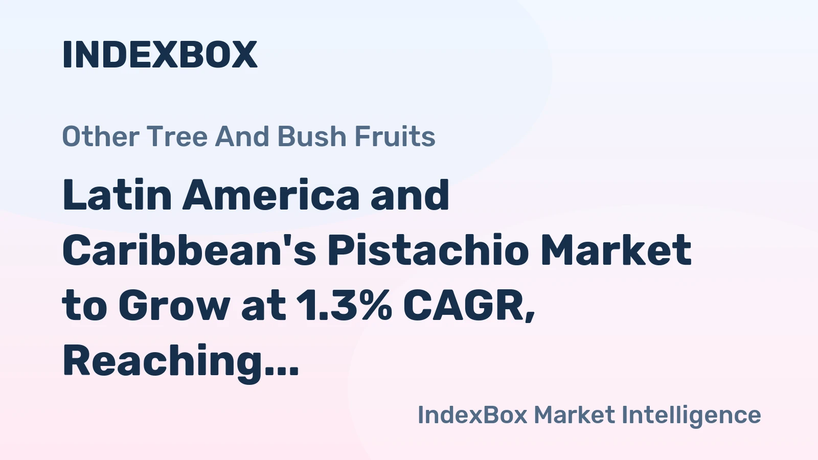 Latin America and Caribbean's Pistachio Market to Grow at 1.3% CAGR, Reaching 11K Tons by 2035