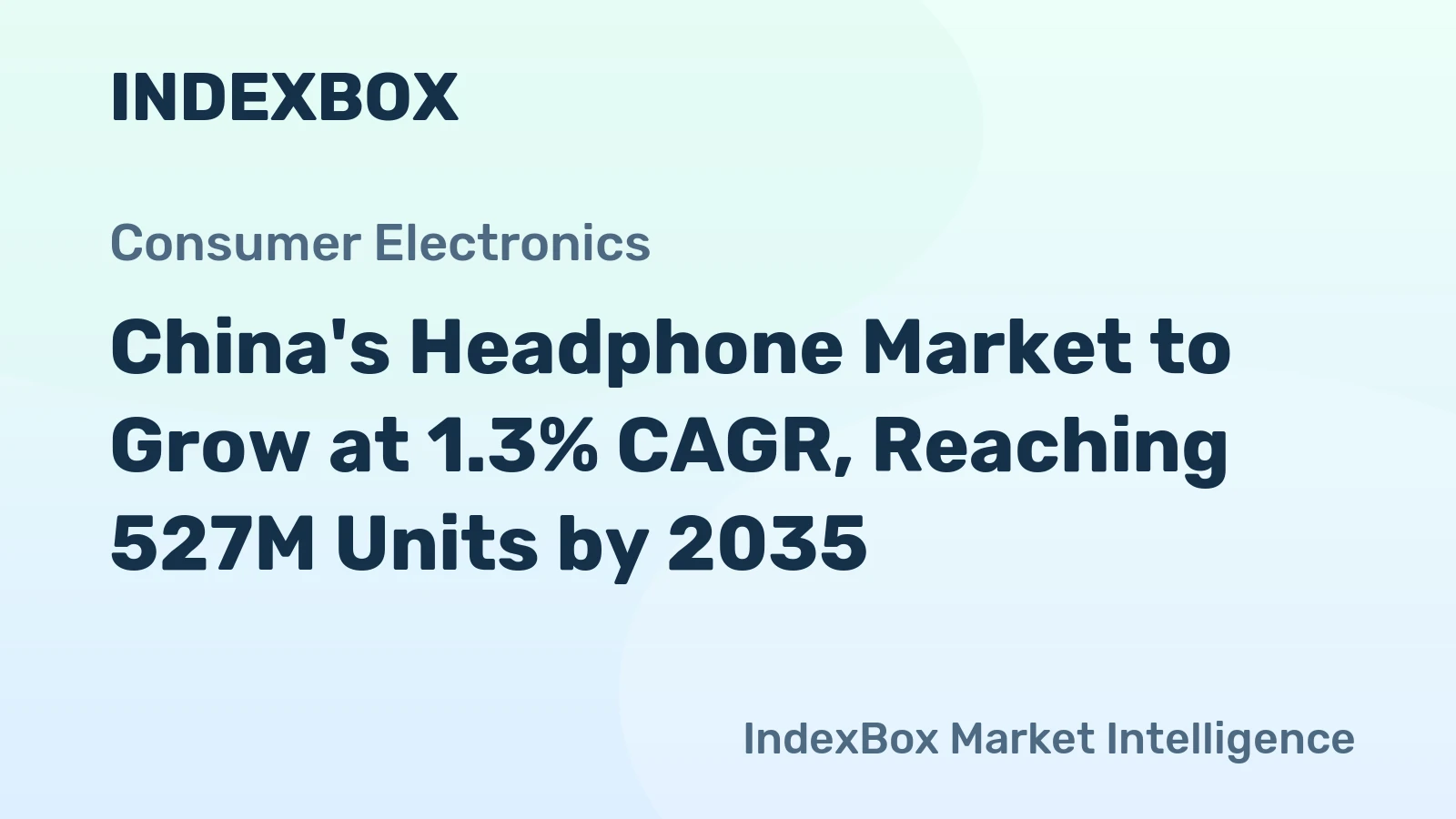 China's Headphone Market to Grow at 1.3% CAGR, Reaching 527M Units by 2035