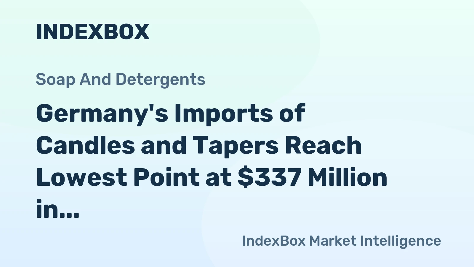 Germany's Imports of Candles and Tapers Reach Lowest Point at $337 Million in 2024