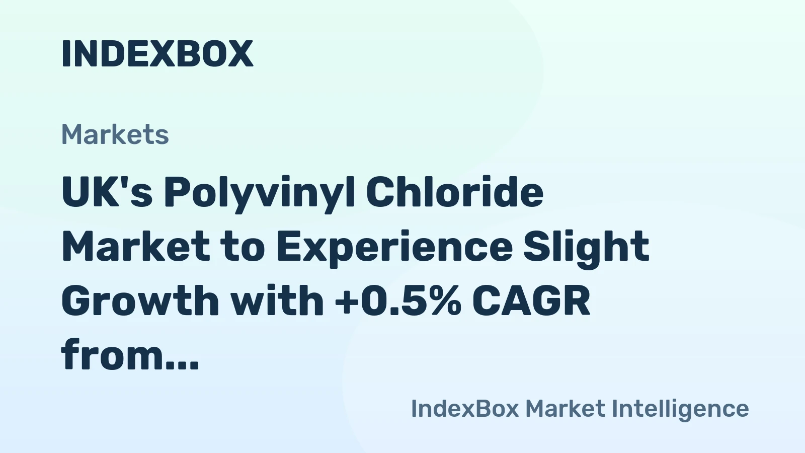 UK's Polyvinyl Chloride Market to Experience Slight Growth with +0.5% CAGR from 2024 to 2035