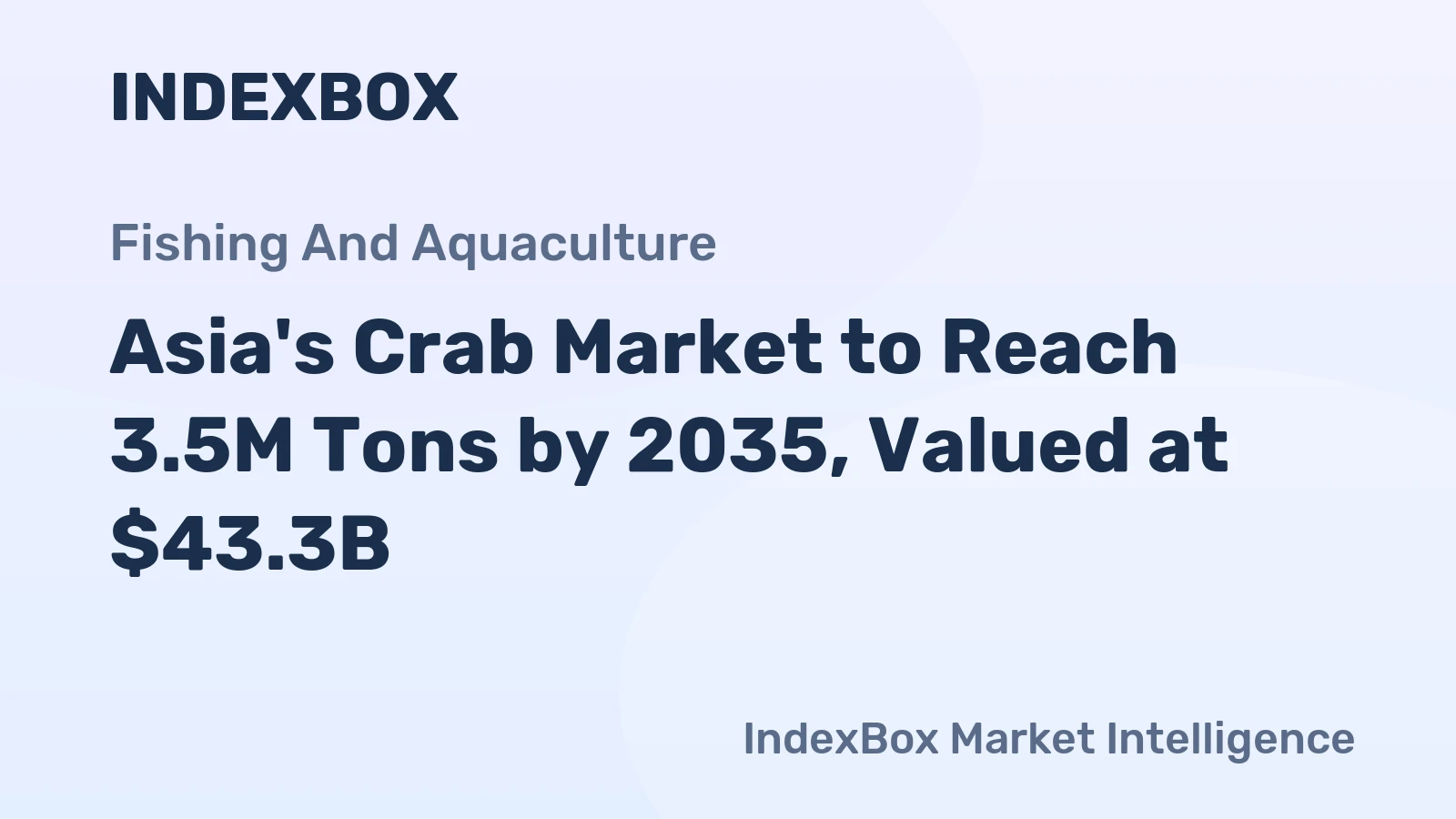 Asia's Crab Market to Reach 3.5M Tons by 2035, Valued at $43.3B