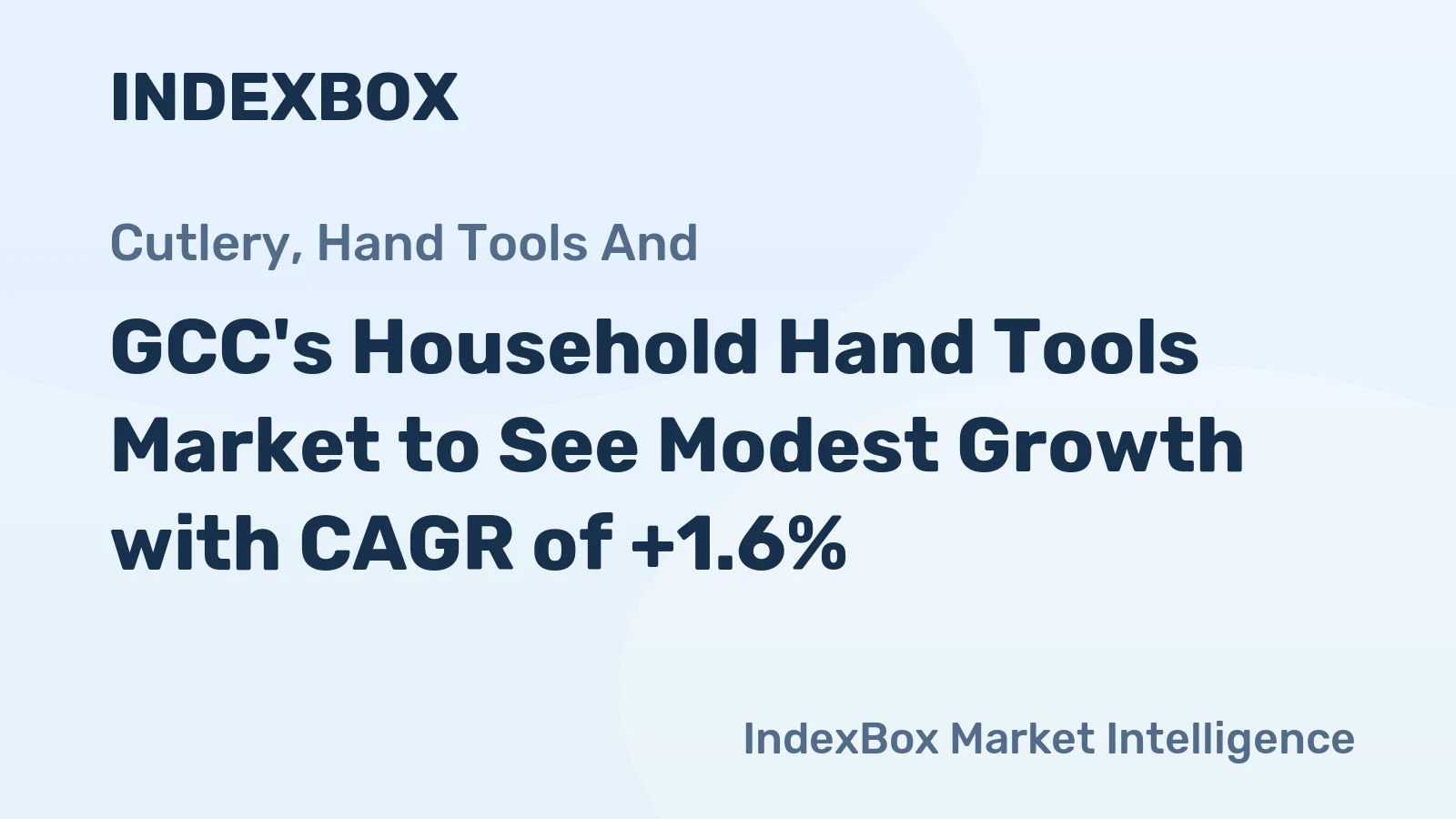 GCC's Household Hand Tools Market to See Modest Growth with CAGR of +1.6%