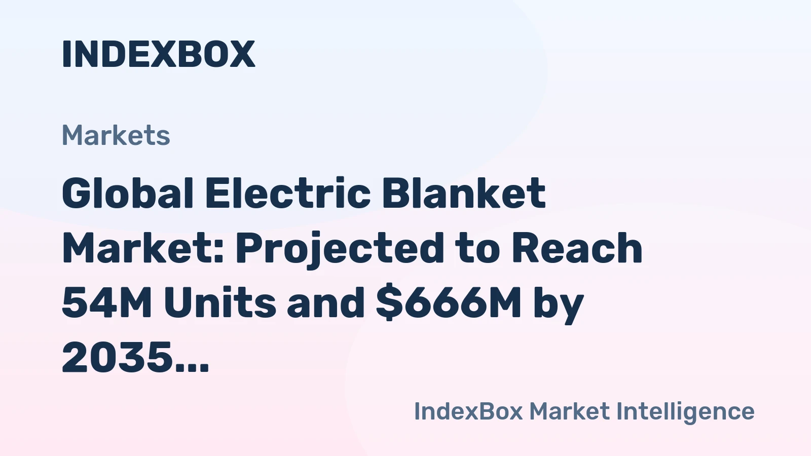 Global Electric Blanket Market: Projected to Reach 54M Units and $666M by 2035