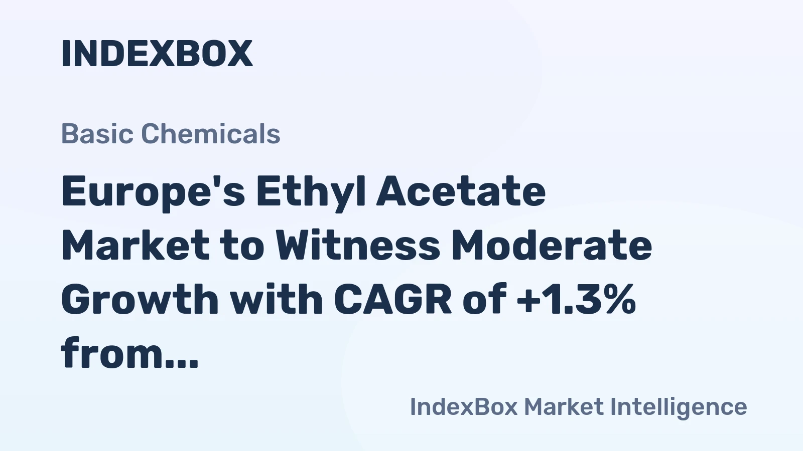 Europe's Ethyl Acetate Market to Witness Moderate Growth with CAGR of +1.3% from 2024 to 2035