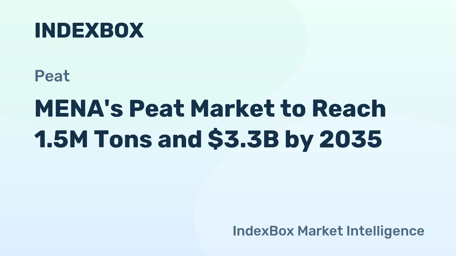 MENA's Peat Market to Reach 1.5M Tons and $3.3B by 2035