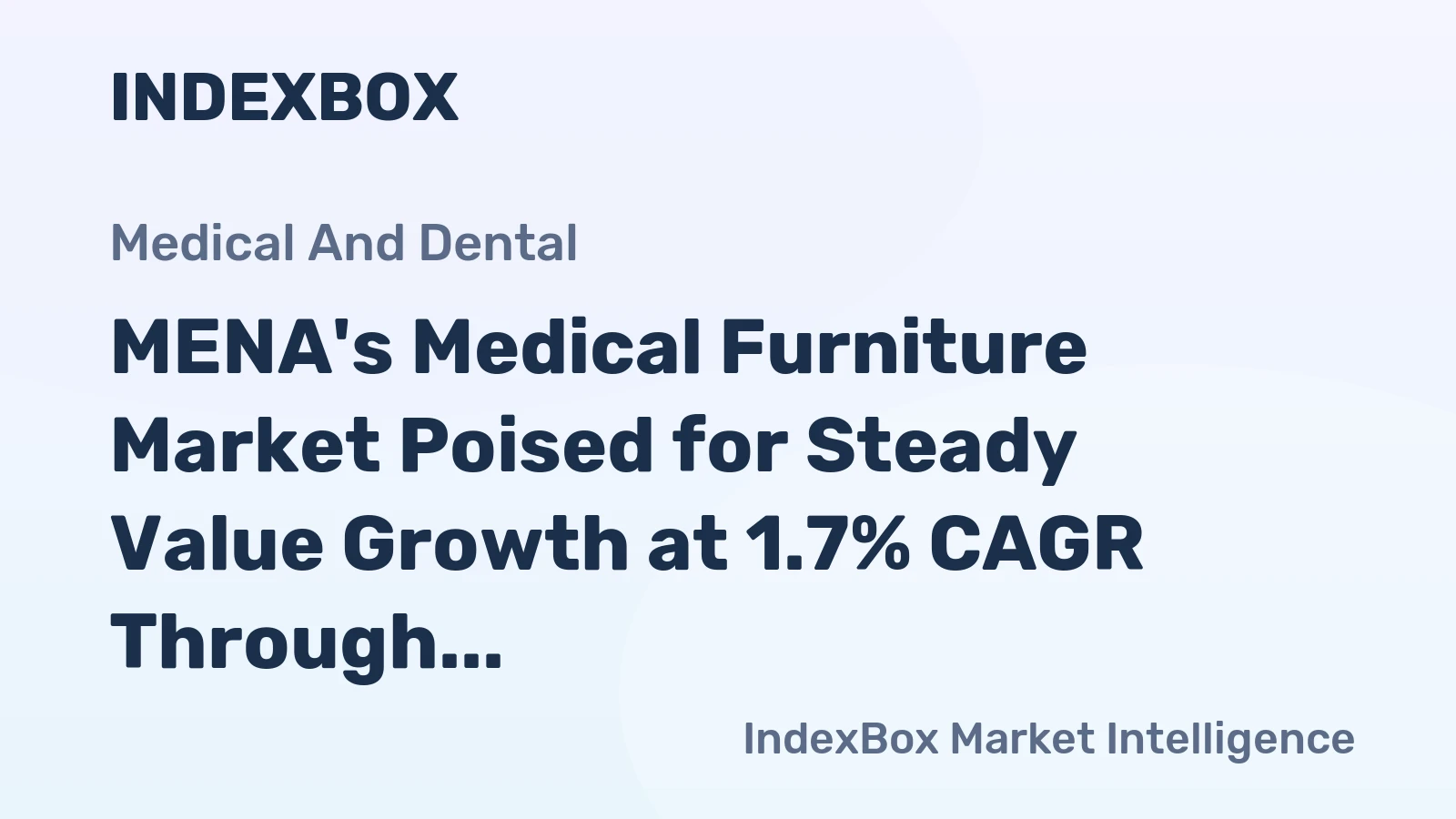 MENA's Medical Furniture Market Poised for Steady Value Growth at 1.7% CAGR Through 2035