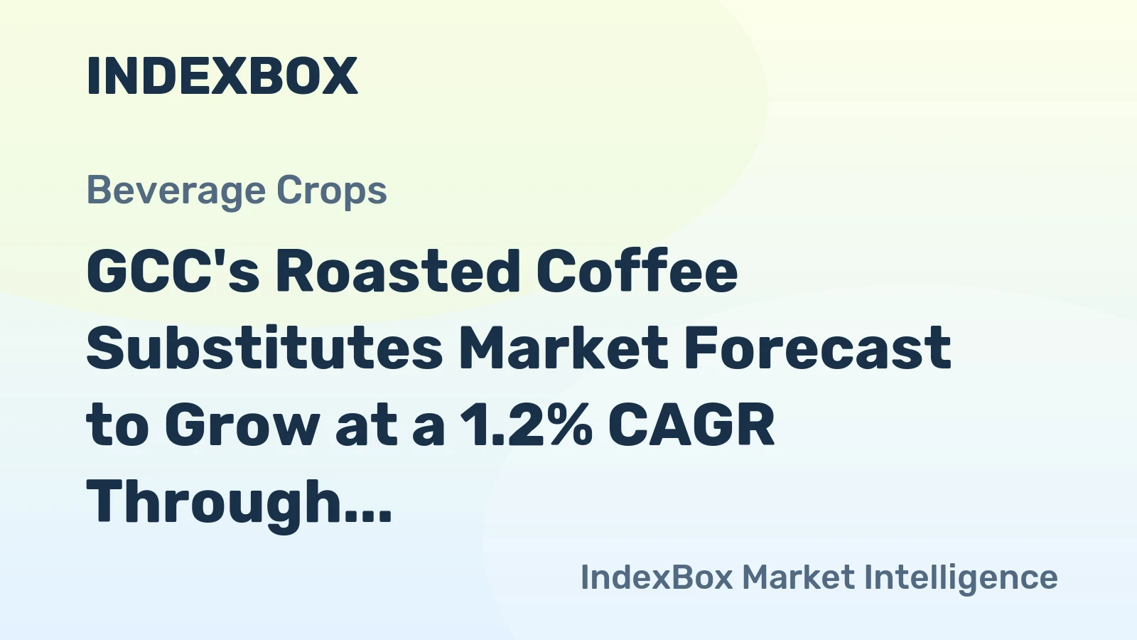 GCC's Roasted Coffee Substitutes Market Forecast to Grow at a 1.2% CAGR Through 2035